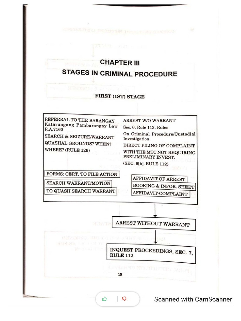 Criminal Procedure Flowchart Thoroughly Explained and Elaborated by Tan Compress | PDF