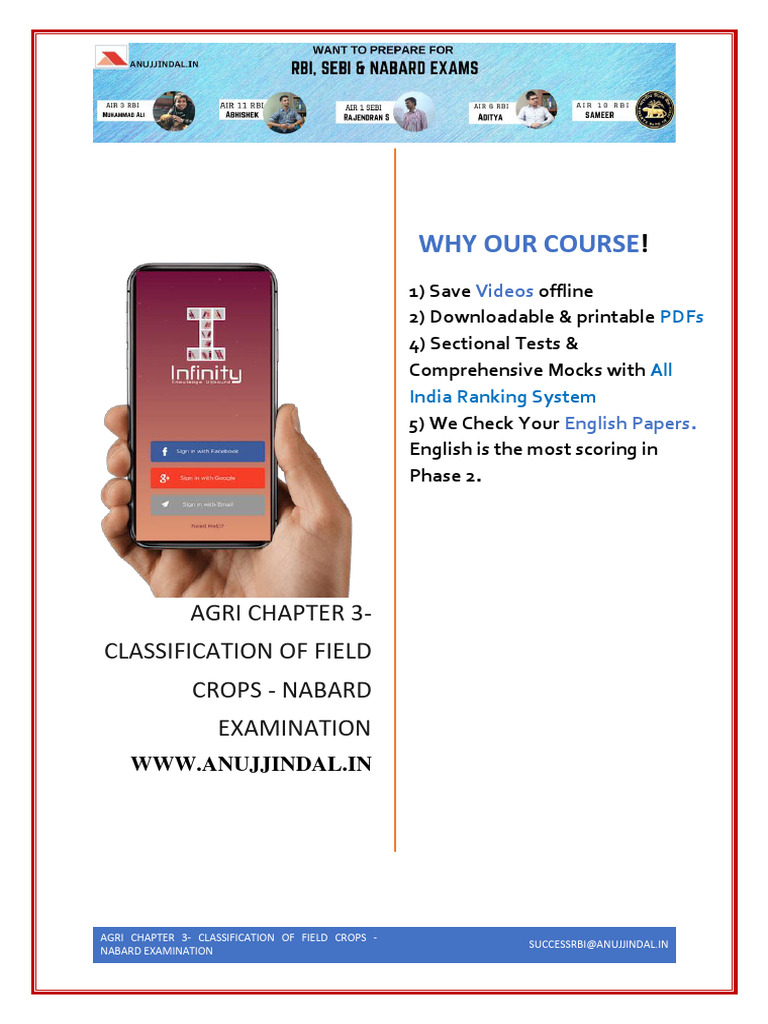 AGRI CHAPTER 3 Classification of Field Crops3 | PDF | Legume | Cereals