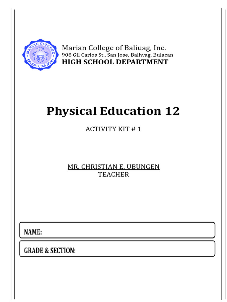 Physical Education Activity Kit | PDF