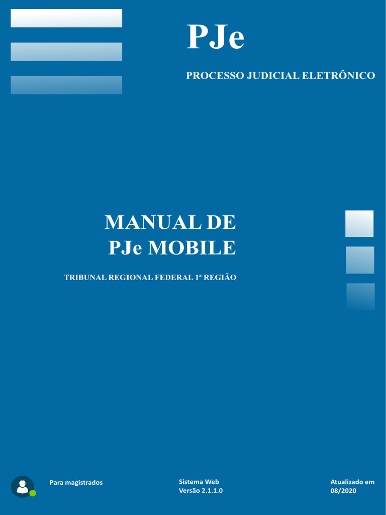 MANUAL PJe MOBILE - TRF1 | PDF | Aplicativo para celular | Senha
