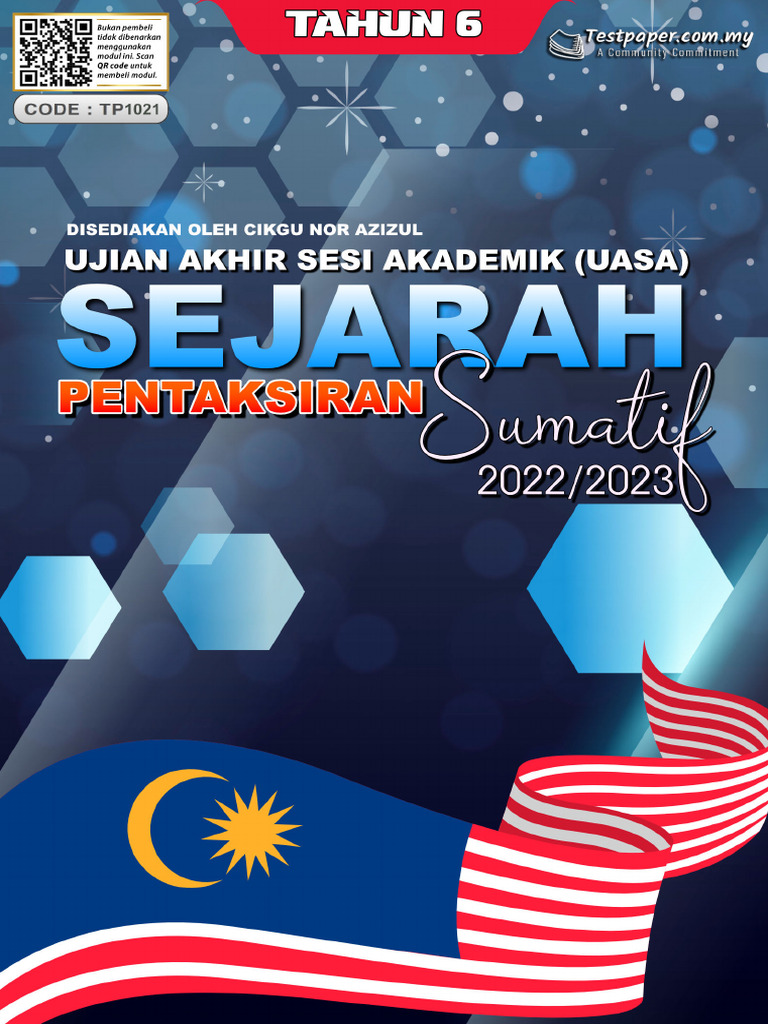 1 Set Kertas Pentaksiran Sumatif Akhir Sejarah Tahun 6 Format Uasa 01-1 | PDF
