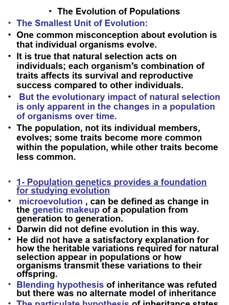 2 The Evolution of Populations | PDF | Mutation | Dominance (Genetics)