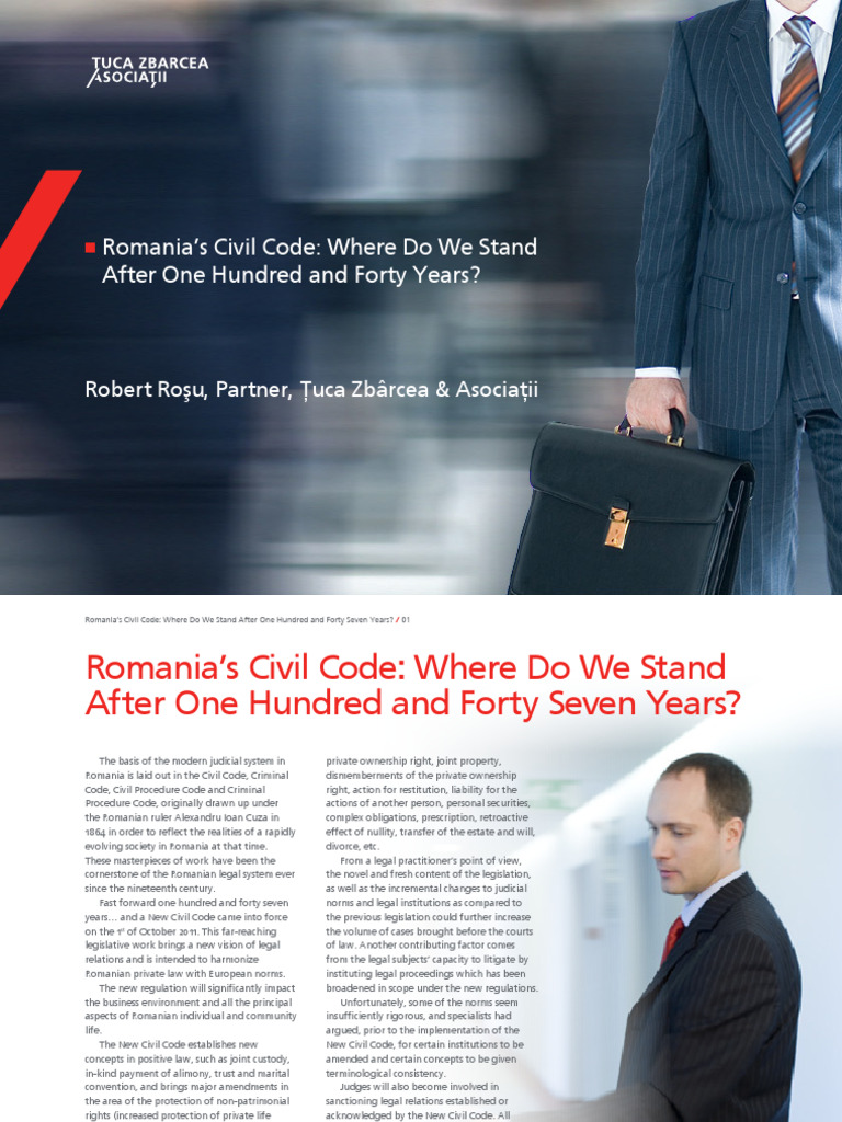 Tuca Zbarcea Asociatii Romanias Civil Code | PDF | Romania | Political Law