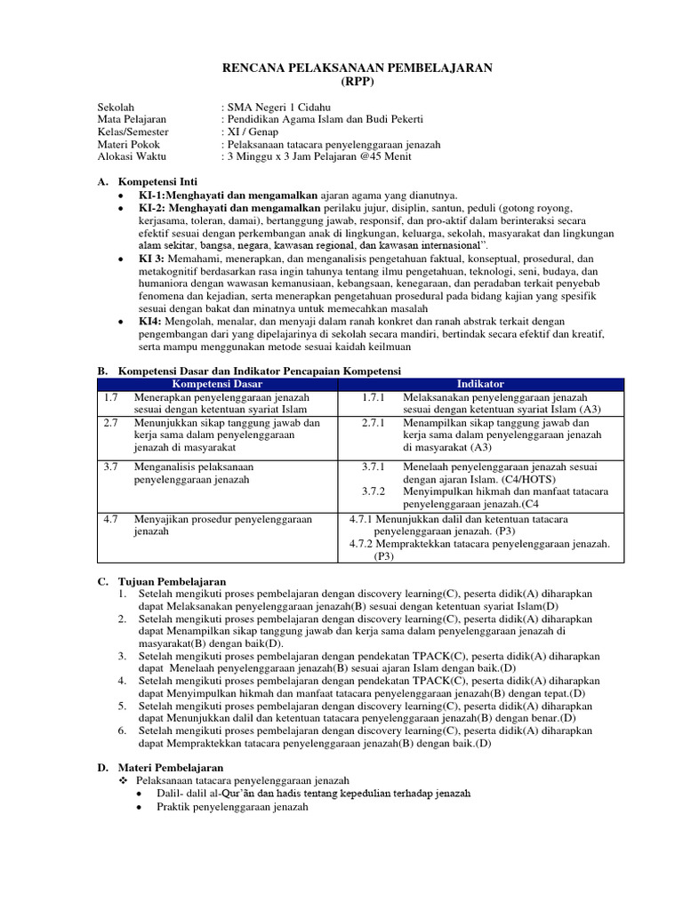 Fix RPP & Lampirannya | PDF | Karier & Perkembangan