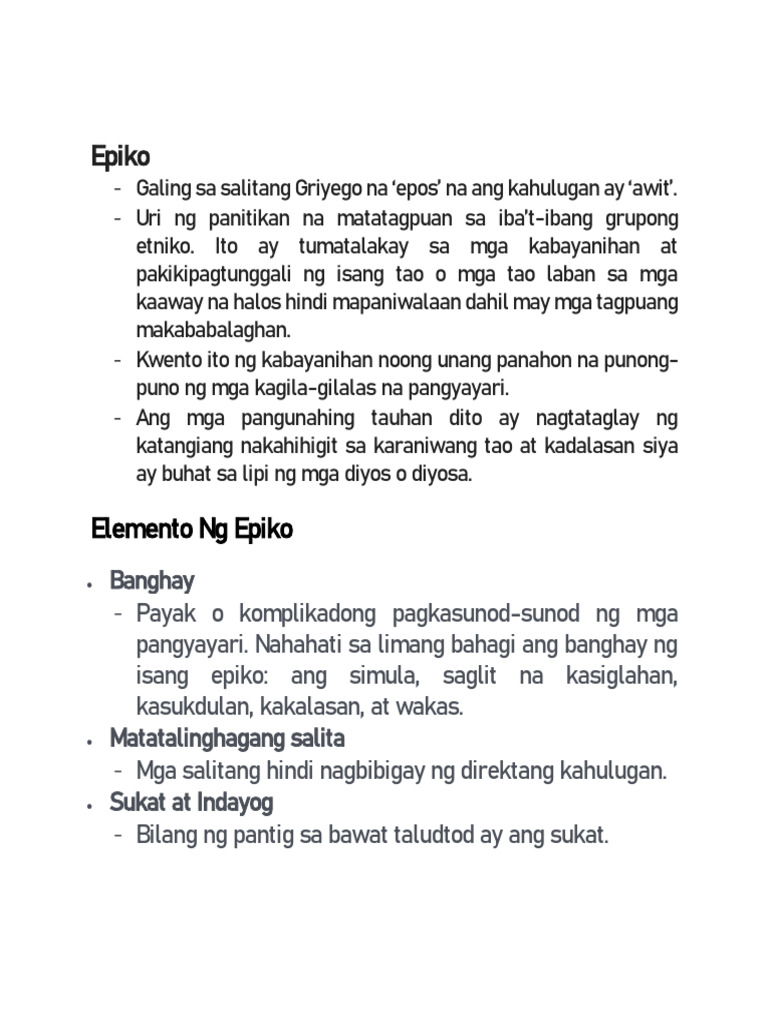 Epiko | PDF