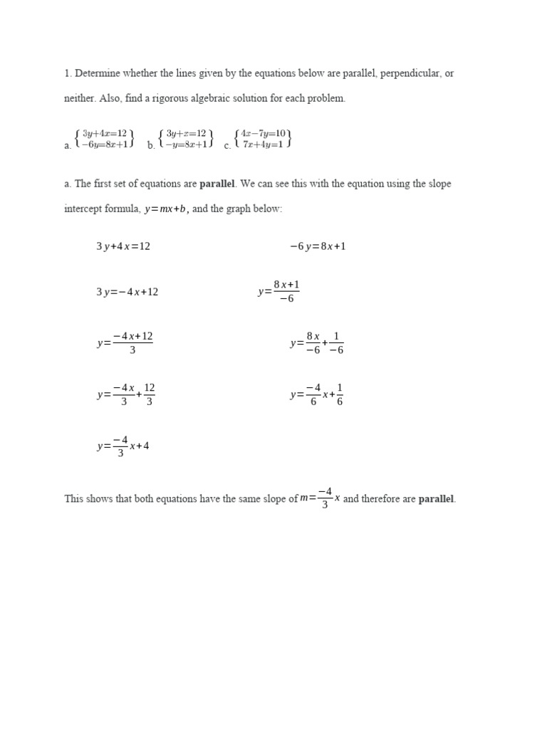 Analyzing Lines and Ball Trajectories | PDF | Equations | Mathematical ...