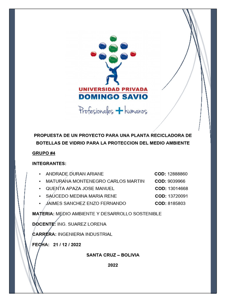 Caratula Propuesta de Un Proyecto | PDF