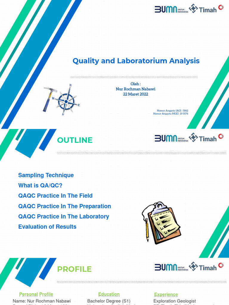 Quality and Laboratorium Analysis - 22032022 | PDF | Sampling ...