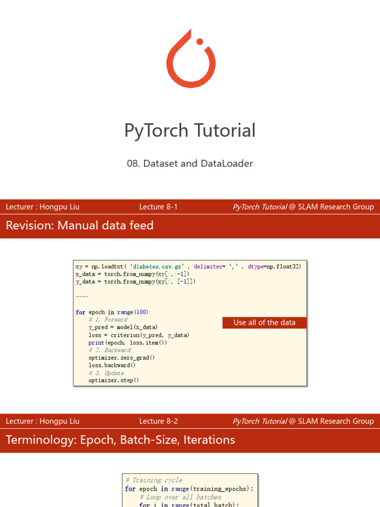 Lecture 08 Dataset and Dataloader | PDF | Computing | Computer Programming