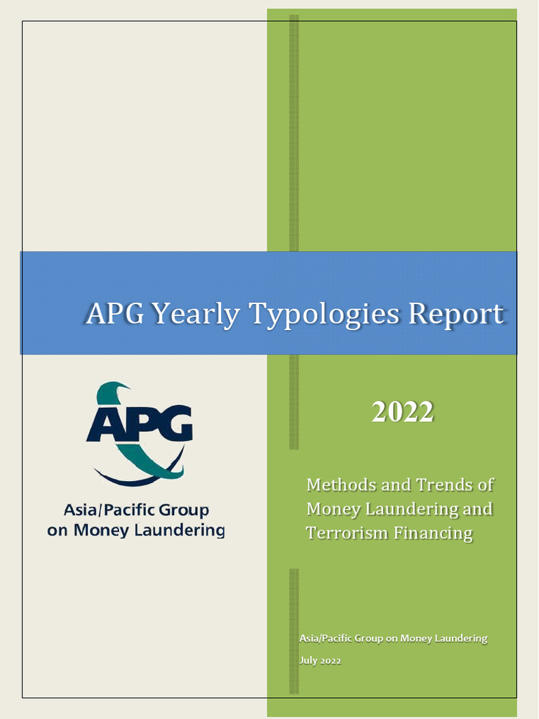 2022 APG Yearly Typologies Report | PDF | Money Laundering | Crimes
