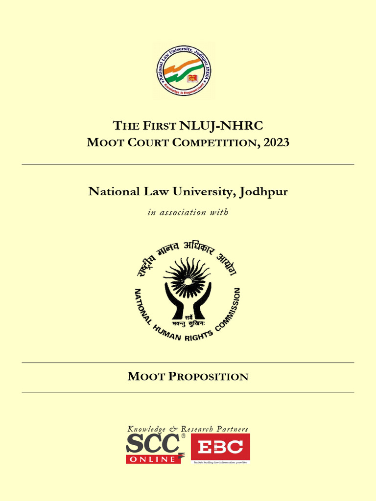 Moot Proposition The First Nluj NHRC Moot Competition 2023-0-1693898928 | PDF | Acquittal | Trials