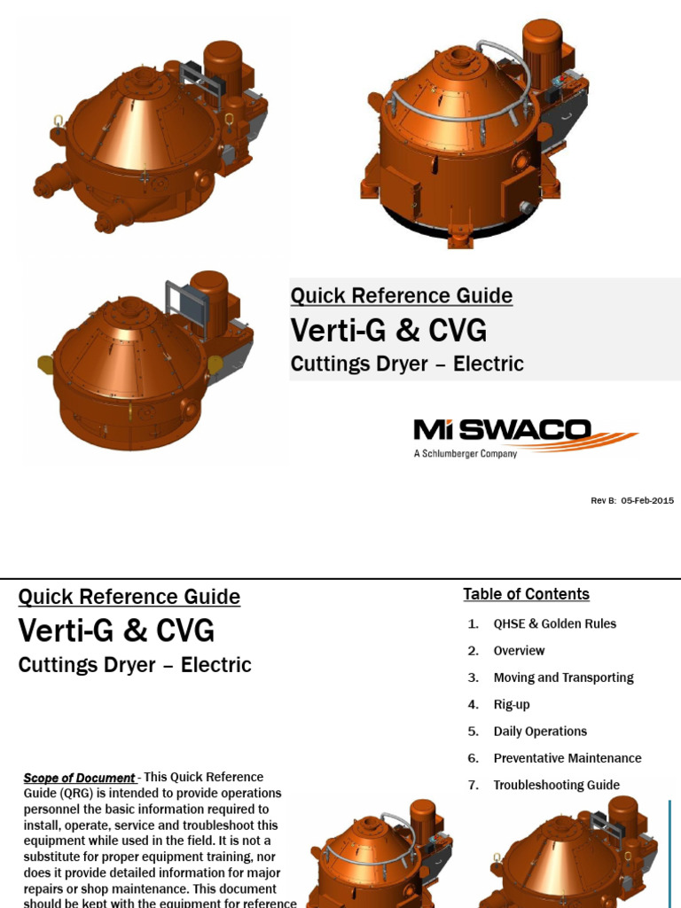 Verti-G and CVG Quick Reference Guide - Rev B - 6499975 - 01 | PDF | Pump | Electric Motor