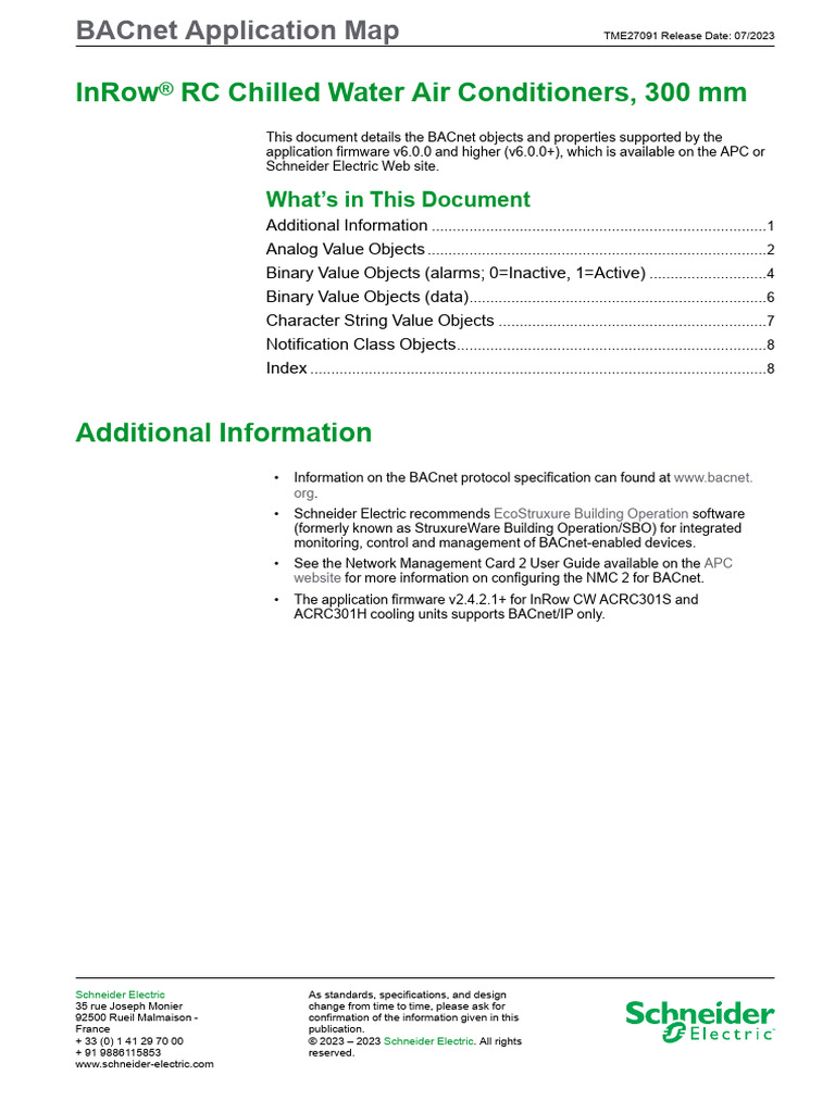 TME27091-ACRC3xx BACnet Application Map | PDF | Pump | Air Conditioning