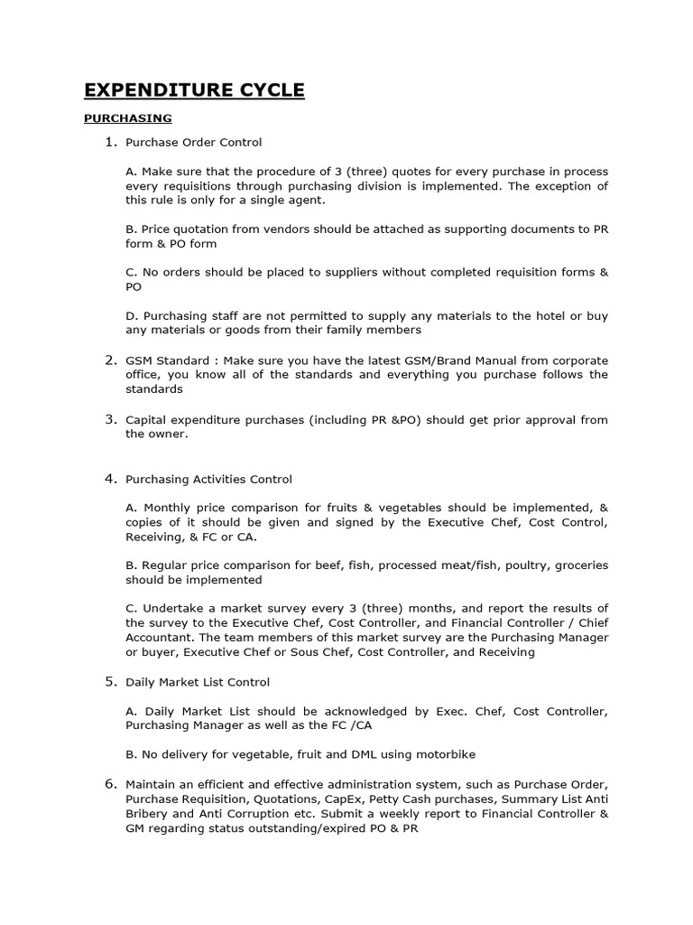 Expenditure Cycle | PDF