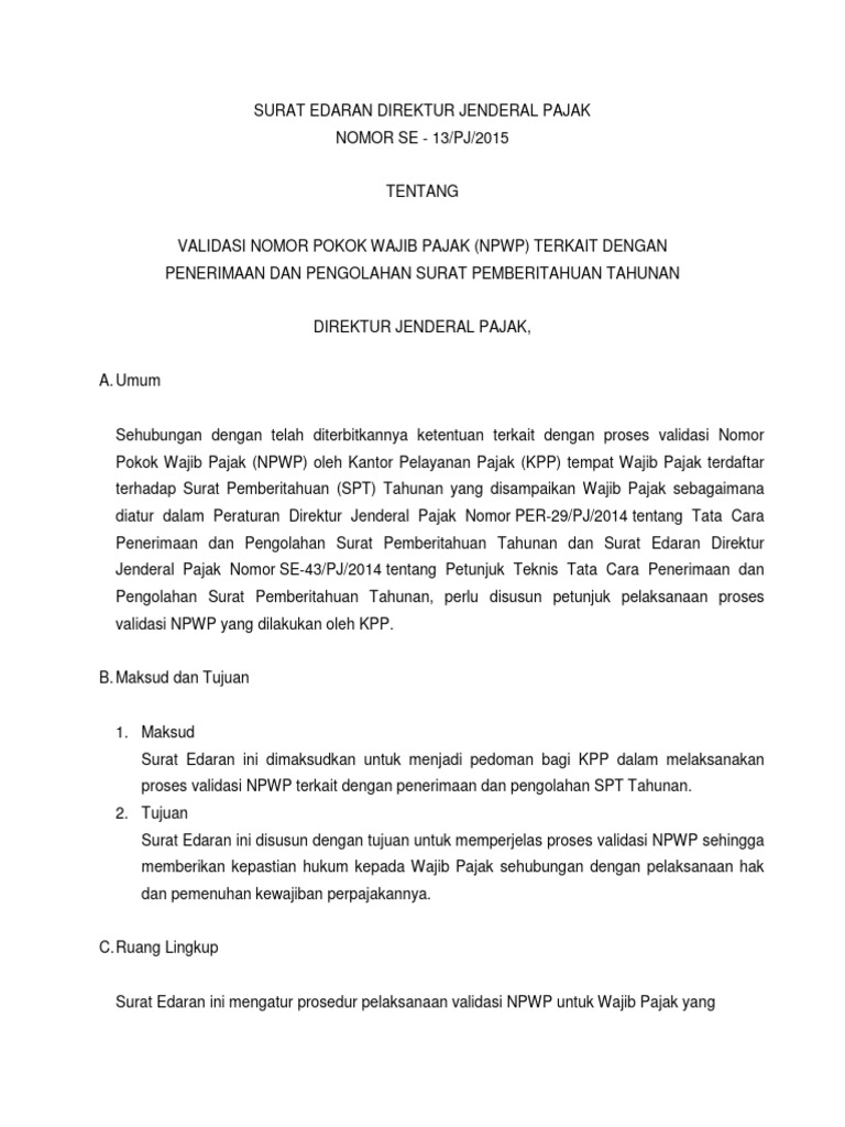 Se 13 PJ 2015 | PDF | Pengelolaan Keuangan & Uang