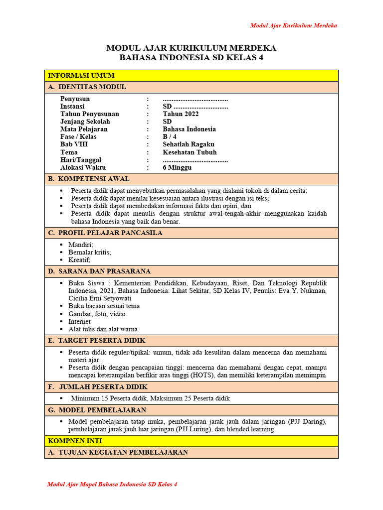 Modul Ajar BAB 8 | PDF