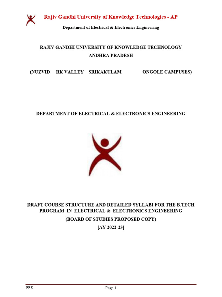 Updated Draft Course Structure and Syllabus For Upcoming Batches (2022 ...