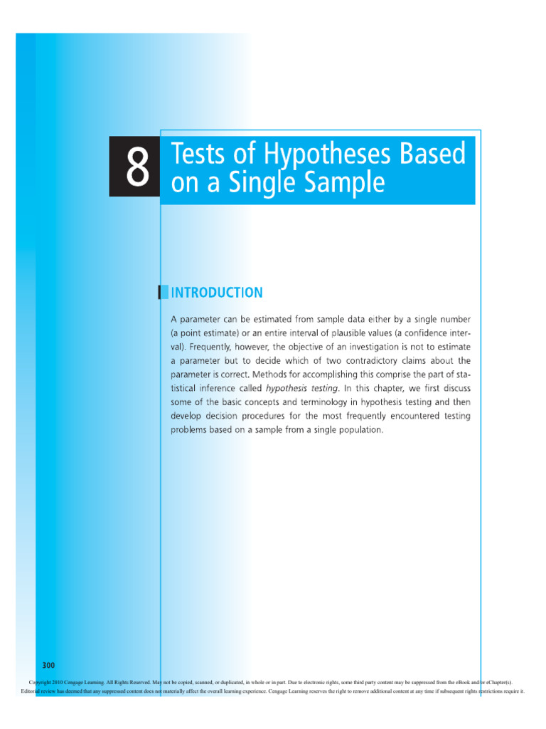 Testing Of Hypothesis Devori Pdf All Rights Reserved Standard 2911
