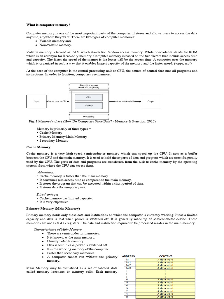 Module 6 Memory | PDF | Computer Data Storage | Read Only Memory
