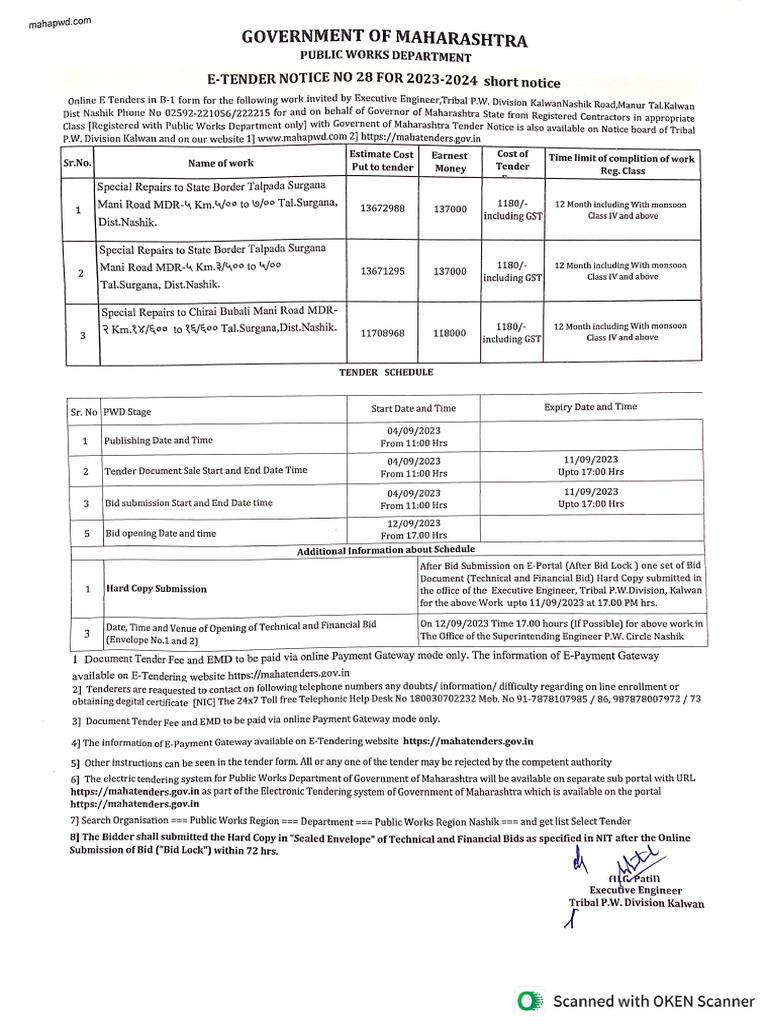 Notice No.28 Kalwan | PDF