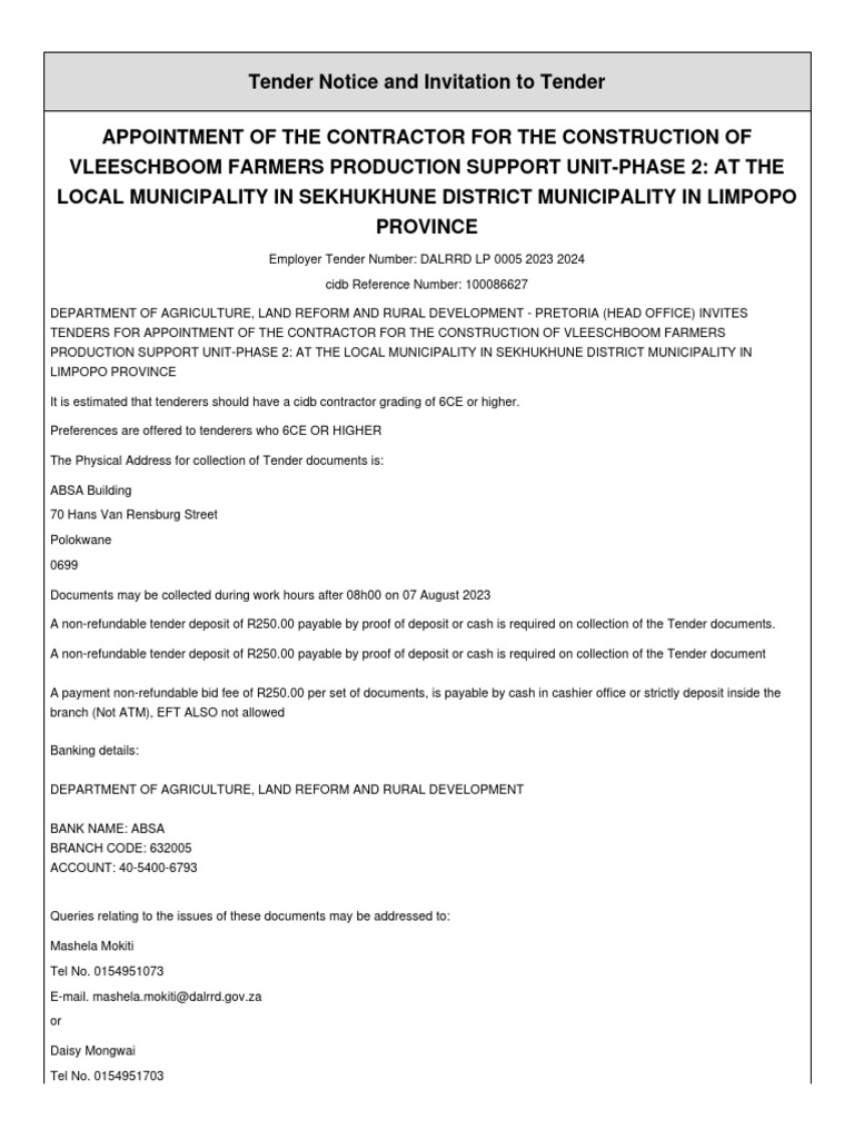 View Tender Notice PDF | PDF | Financial Services | Banking