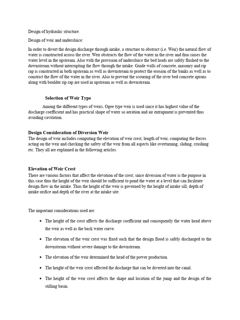 Intake Structure | Download Free PDF | Spillway | River