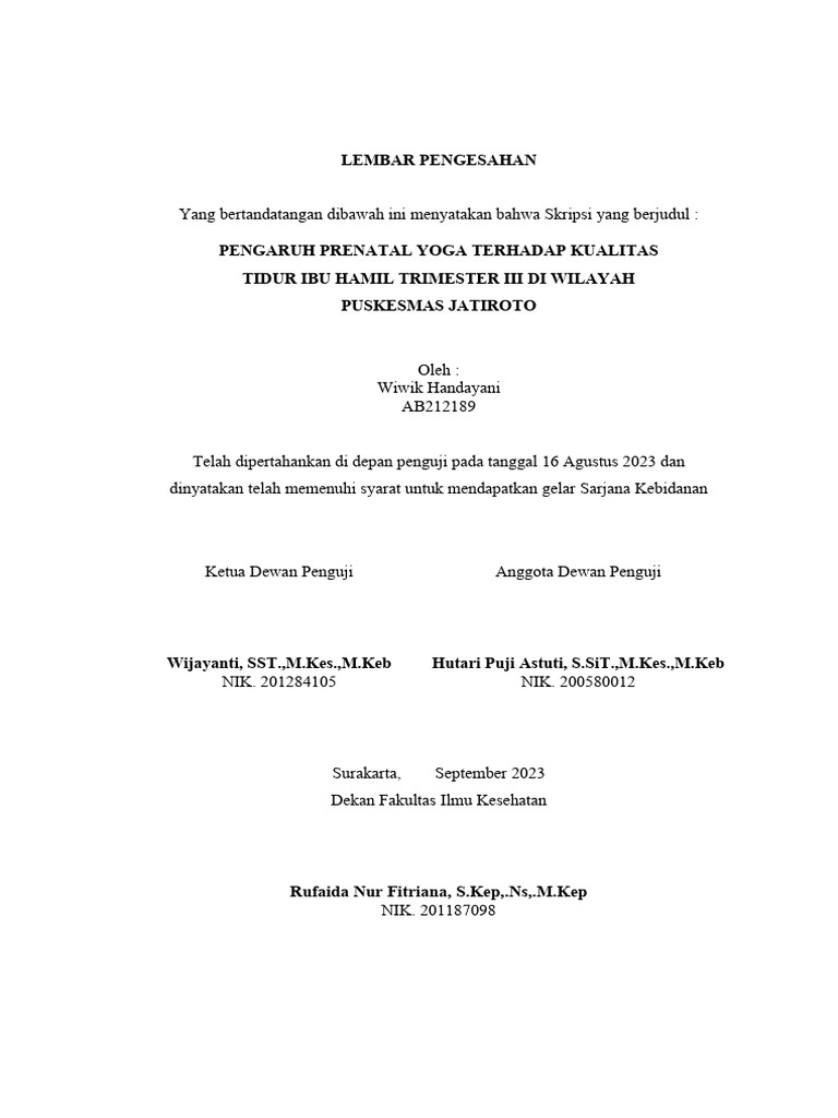 LEMBAR PENGESAHAN Skripsi | PDF