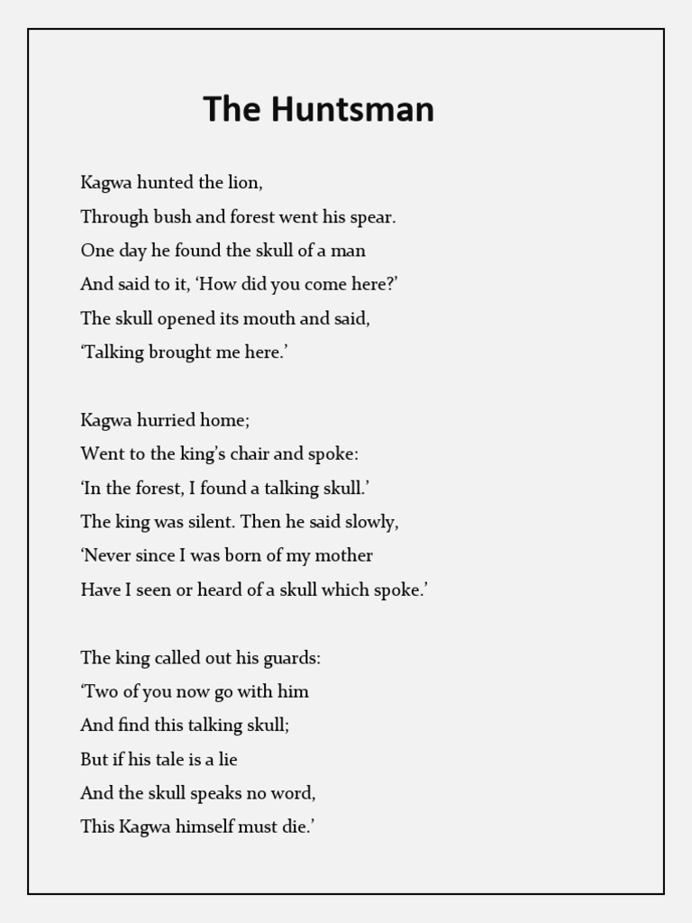 The Huntsman | PDF | Poetry | Ballad