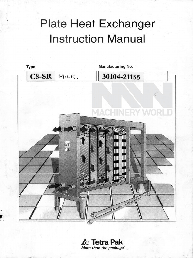 Tetra Pak Tetra Plex M Plate Heat Exchanger Type C8 SR MILK | PDF ...
