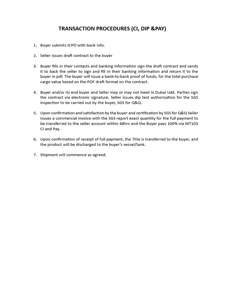 Transaction Procedures VTT:STS | PDF | Finance & Money Management | Law