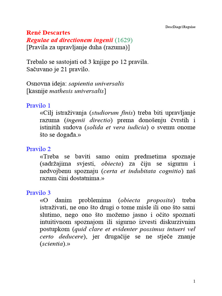 Descartes Diagrami | PDF