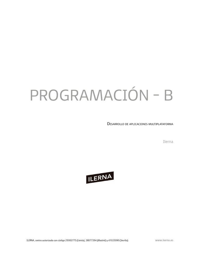Programación - B: Ilerna | PDF | Java (lenguaje de programación ...