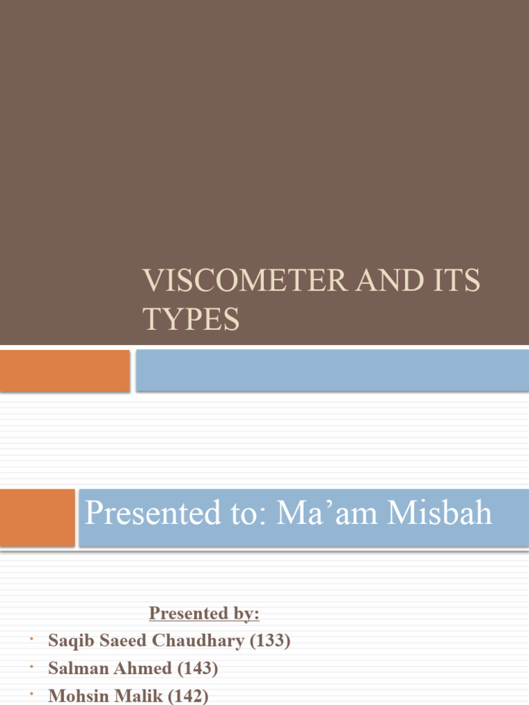 Viscometer and Its Types-2 | PDF | Viscosity | Physical Quantities
