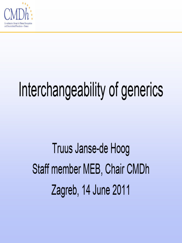 Presentation Interchangeability Generics - en | PDF