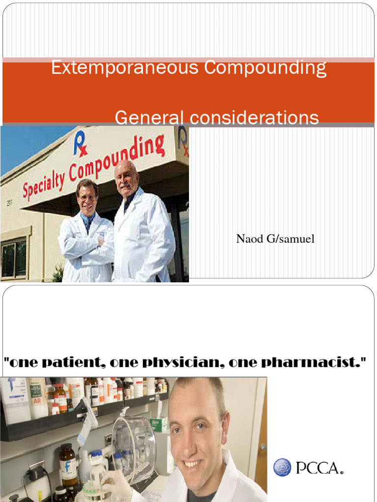 Extemporaneous Compounding General Considerations | PDF ...