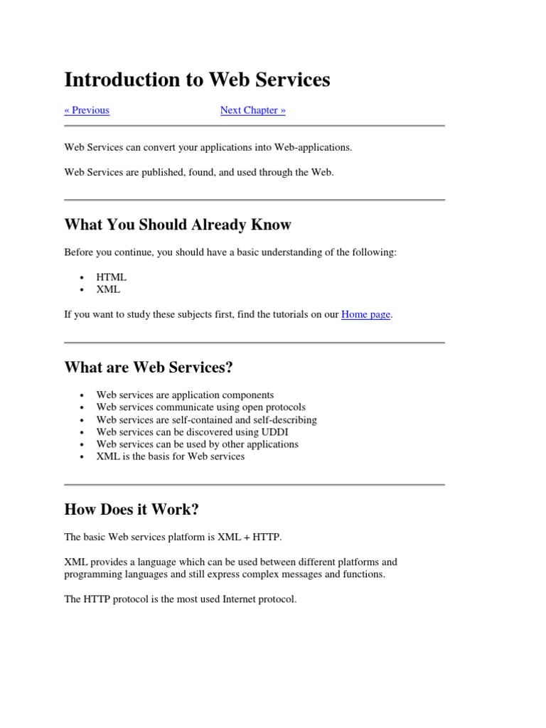 Introduction To Web Services | PDF | Web Service | Soap