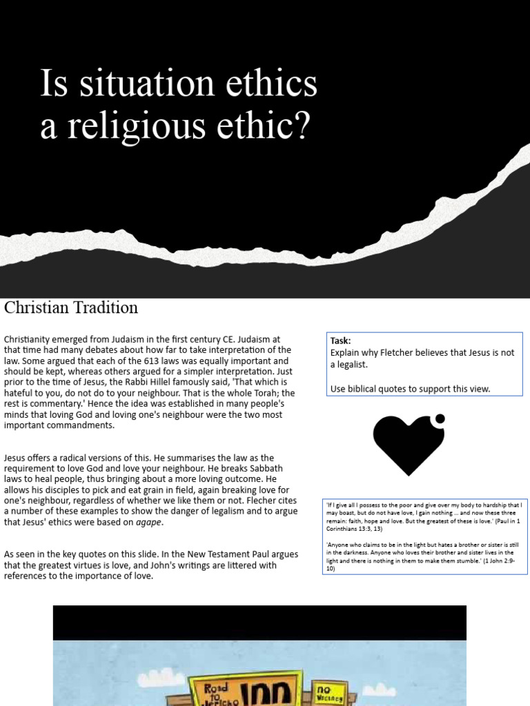 Situation Ethics: Love in Christian Ethics | PDF | Love | Jesus