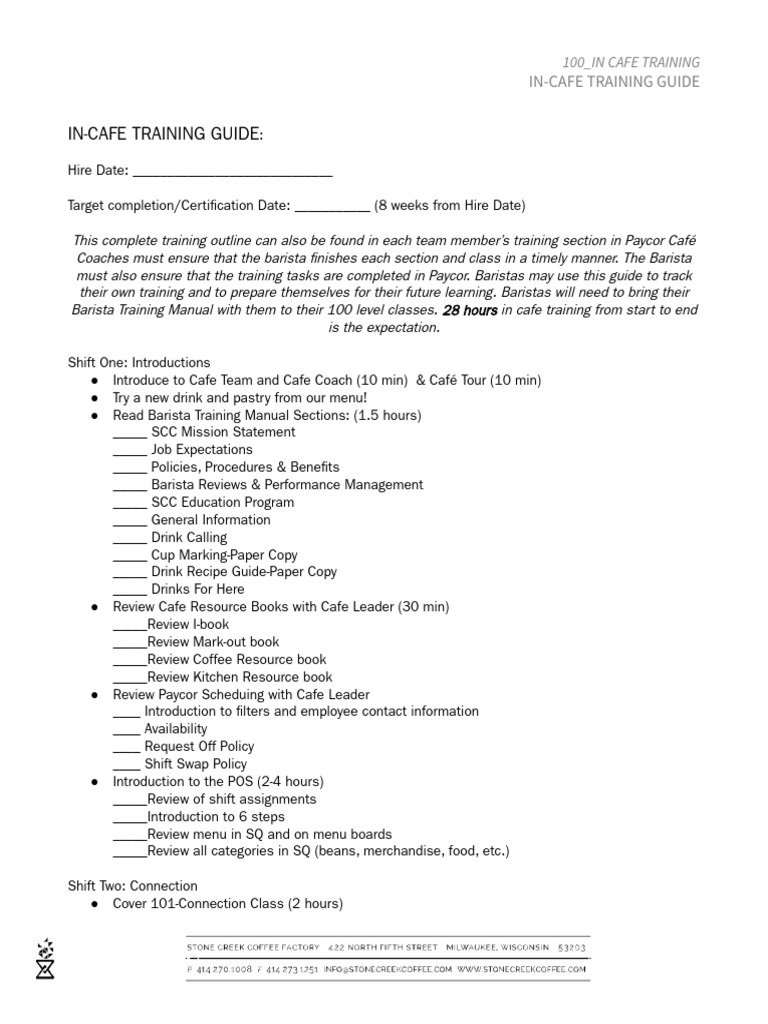 Barista Training Manual 2022 | PDF | Coffeehouse | Employment