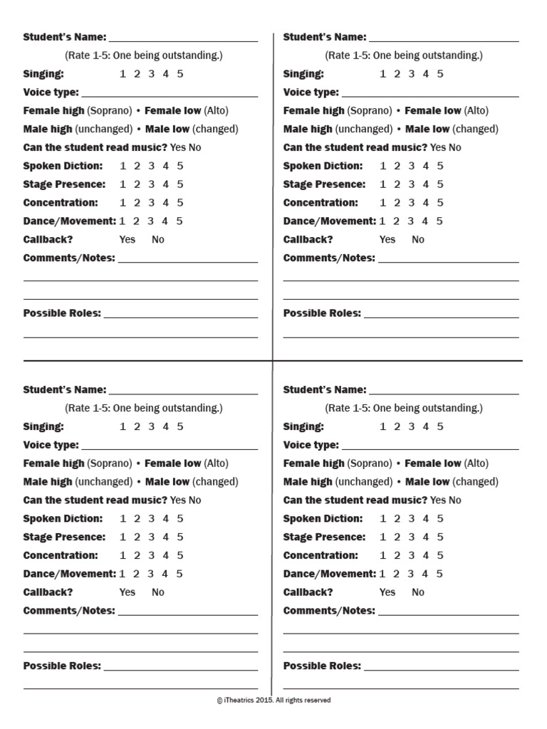 Oliver! JR - Audition Form | PDF | Compositions | Musical Compositions