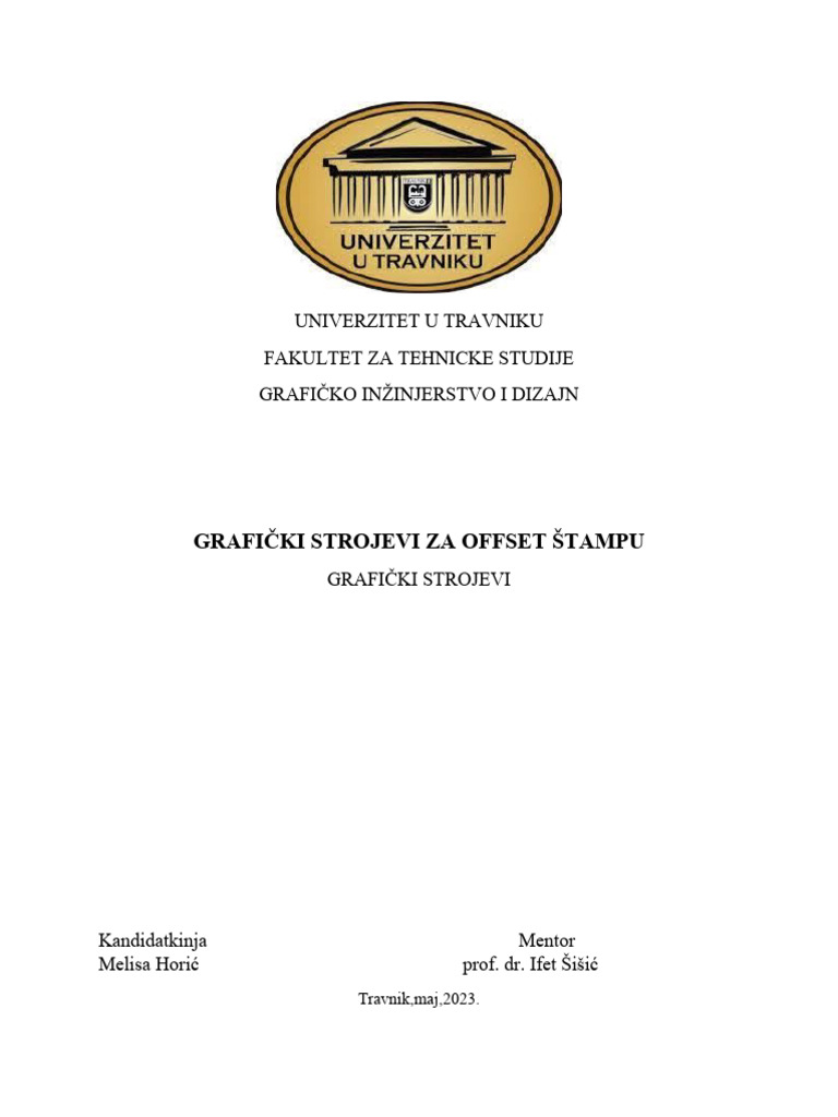 Graficki Strojevi Za Offset Stampu | PDF