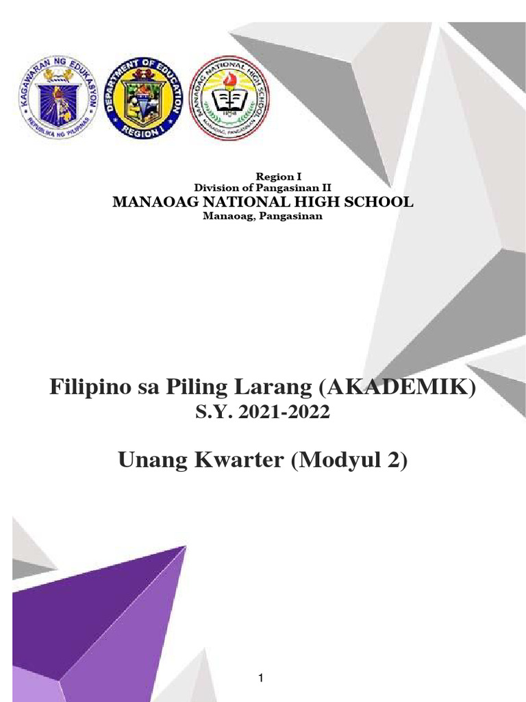 Piling Larang Akademik Q1 M1 WK2 | PDF