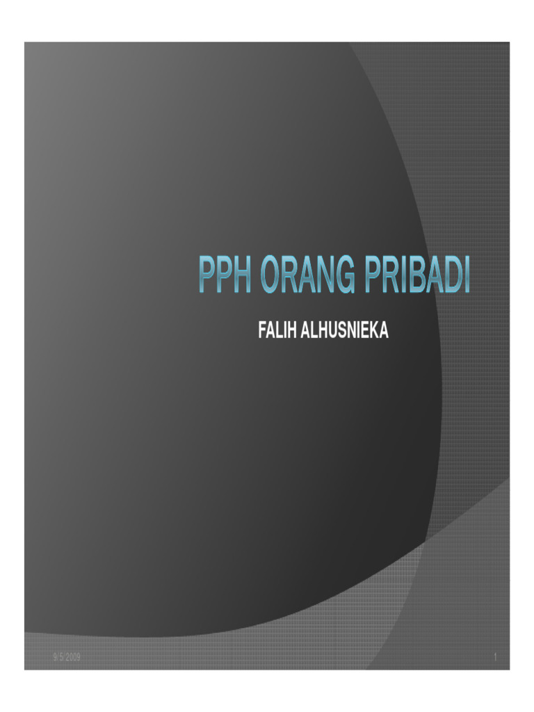 PPH OP 2009 | PDF