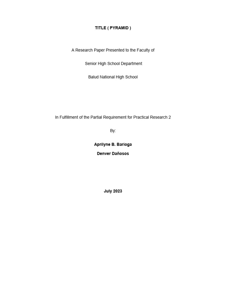 Research Format | PDF | Methodology | Science