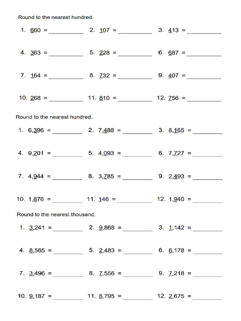 MATH3: Rounding Off Numbers, Comparing Numbers, Ordinal Numbers | PDF