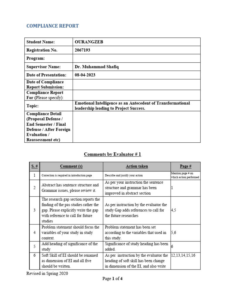 Compliance Report Format | PDF | Methodology | Sampling (Statistics)