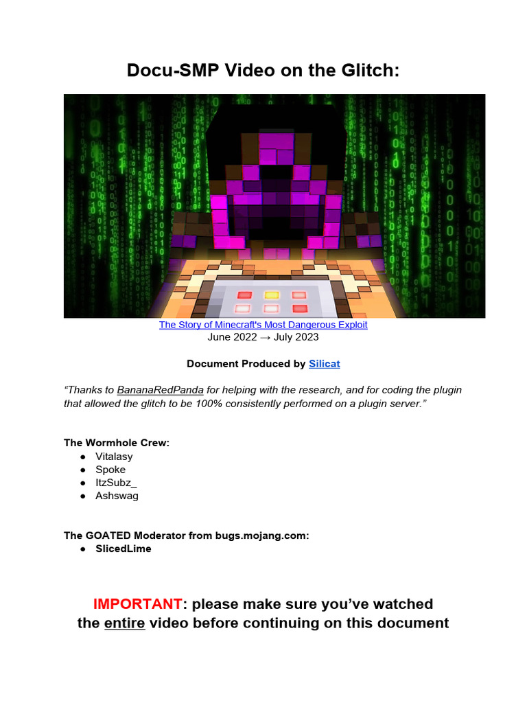 PUBLIC Double Join - Fake Player Glitch | PDF