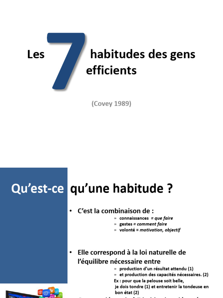 7 Habitudes des Gens Efficaces | PDF | Psychologie