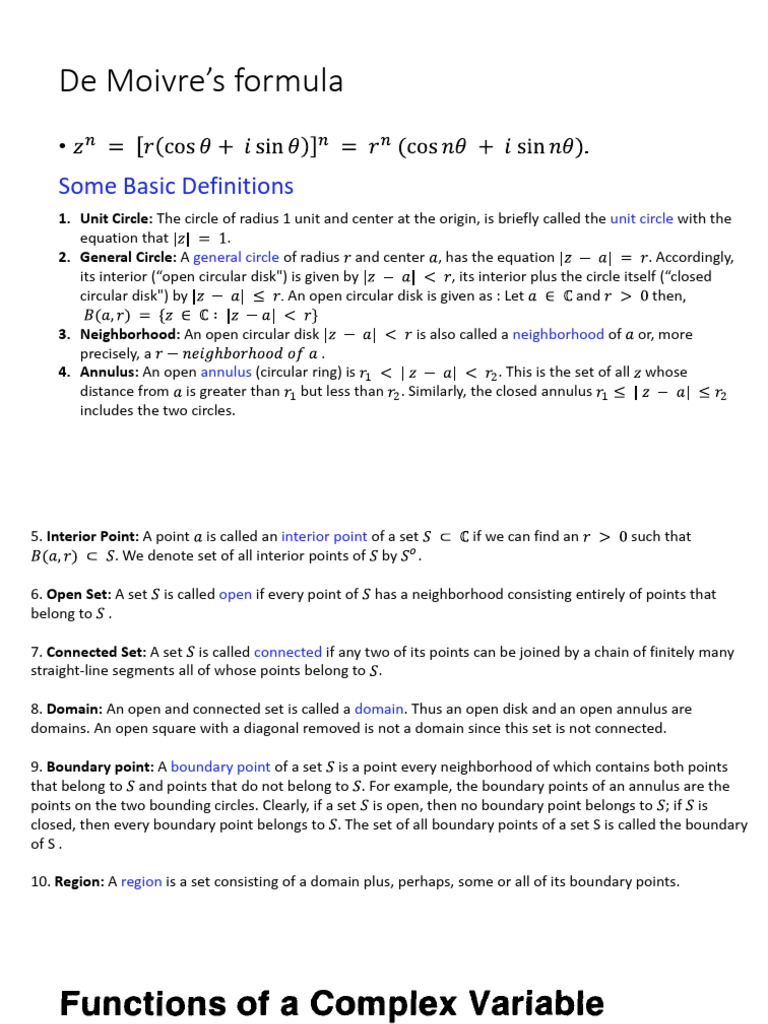 2-Few Basics Related To Complex Variable (Cont.) - 27!07!2023 | PDF ...