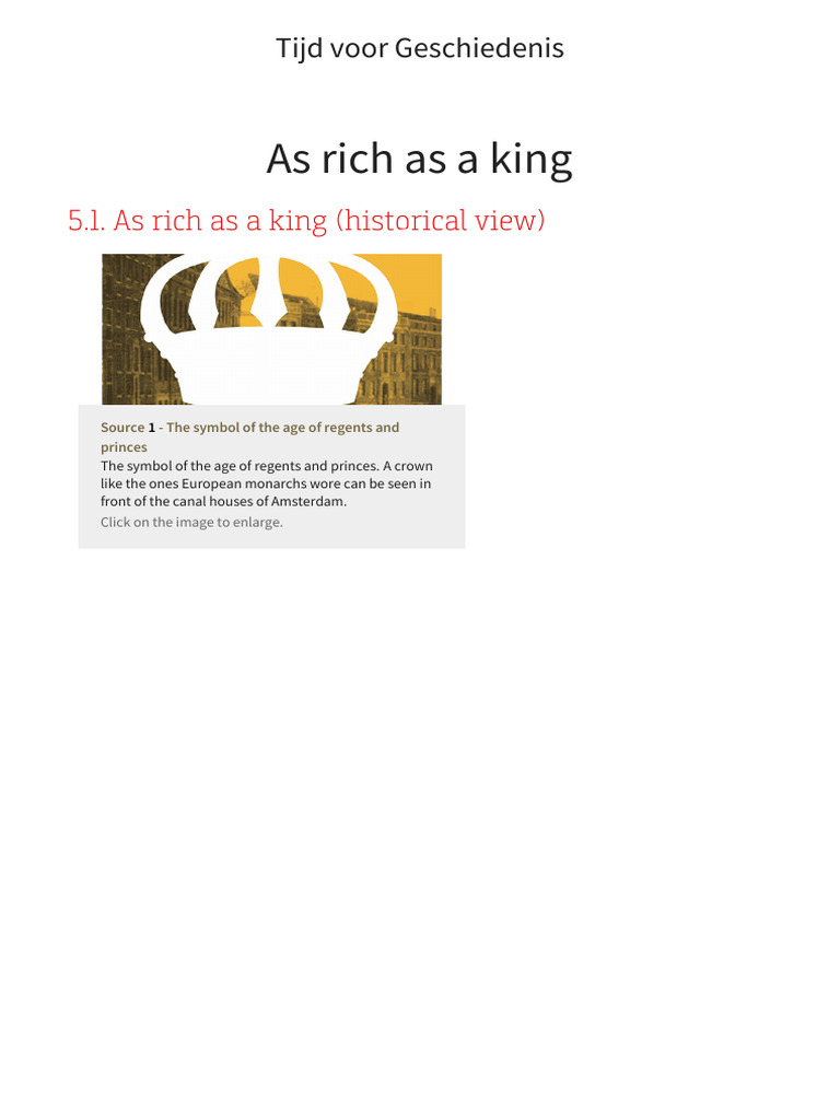 Tijd Voor Geschiedenis As Rich As A King | PDF | Slavery | Amsterdam