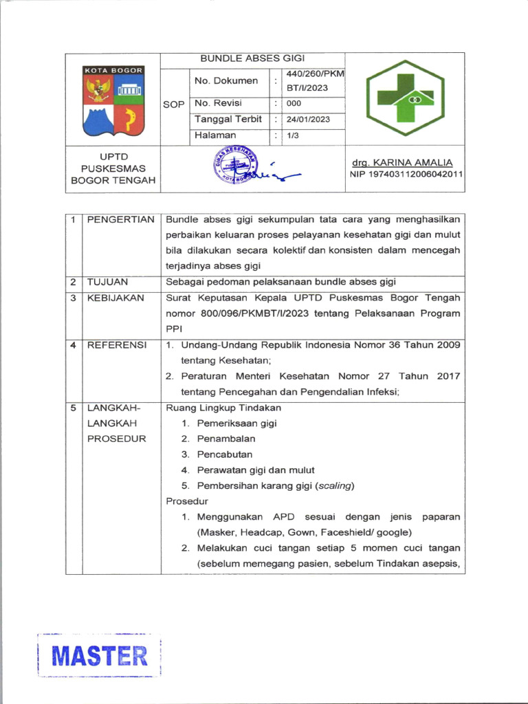260-Sop Bundle Abses Gigi | PDF